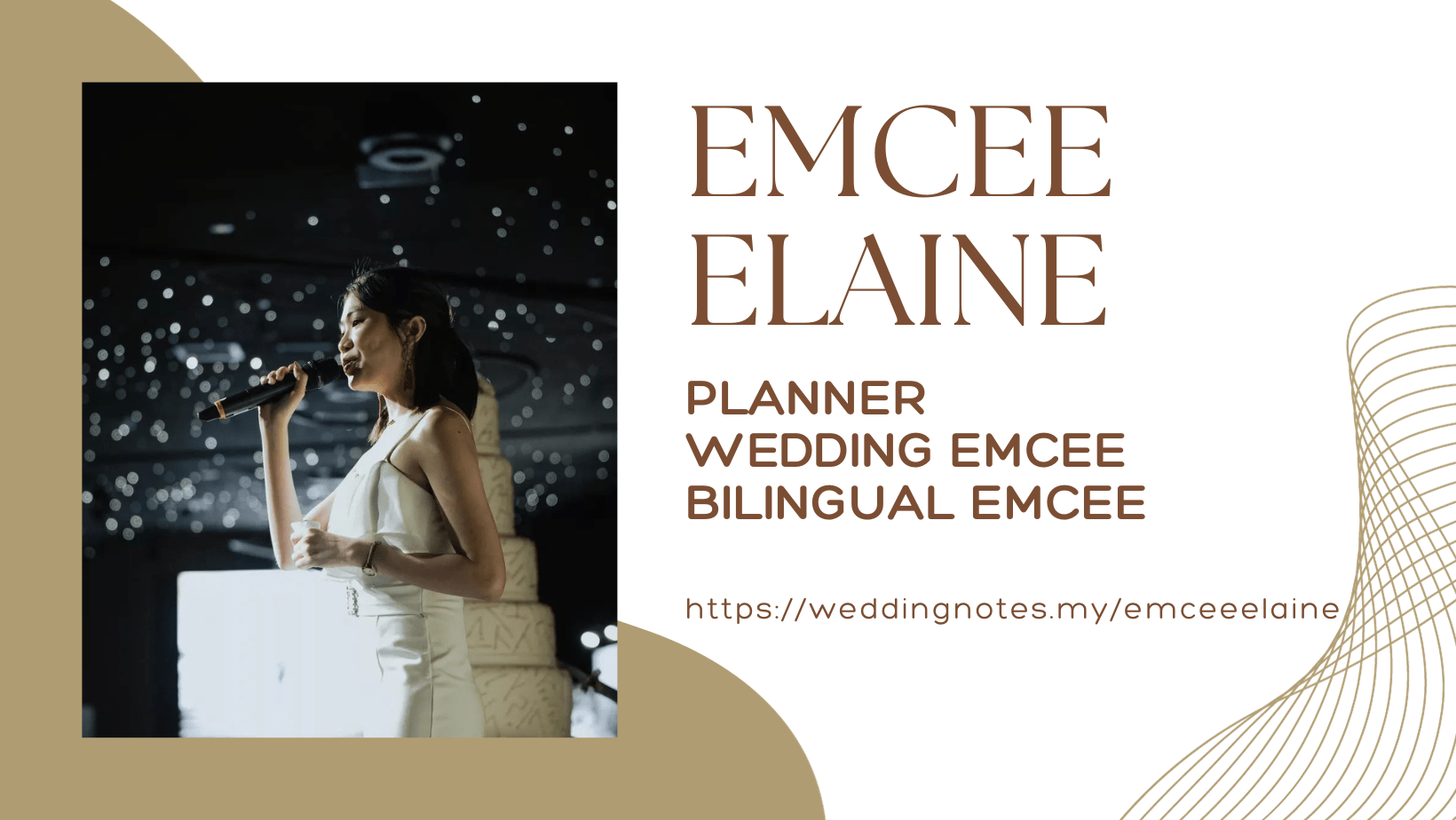 Emcee Elaine, Planner and Bilingual Wedding Emcee - 喜喜贴 WeddingNotes